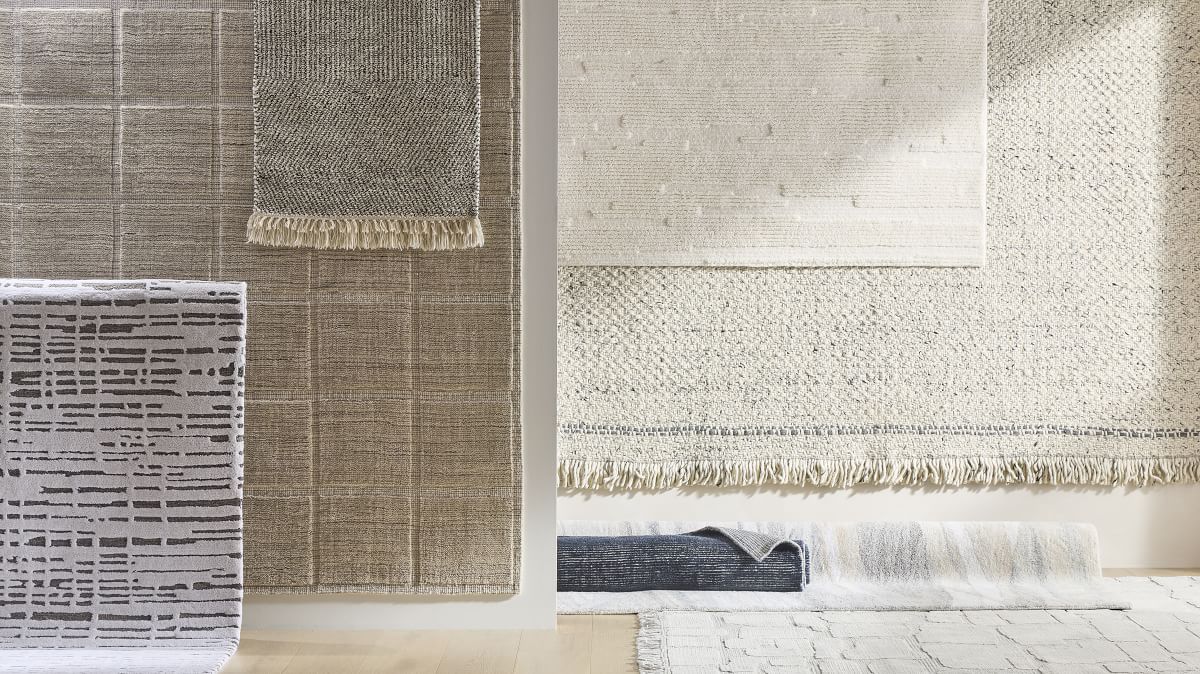 Lumini Grid Easy Care Rug | West Elm