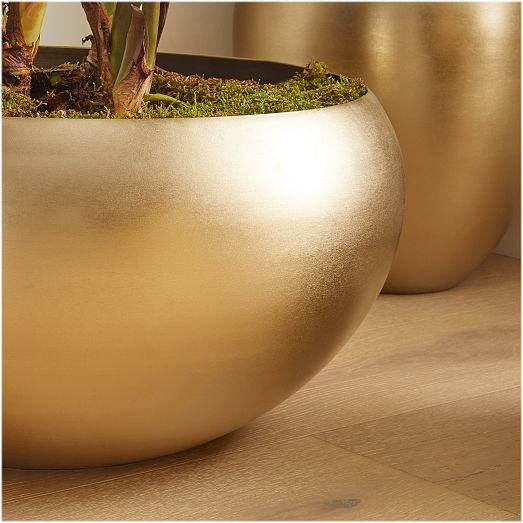 Organic Metal Floor Planters | West Elm