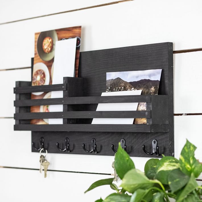 The McGarvey Workshop Wood Rail Mail Holder | West Elm
