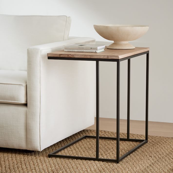 Streamline Wide C-Side Table (26") - Wood | West Elm