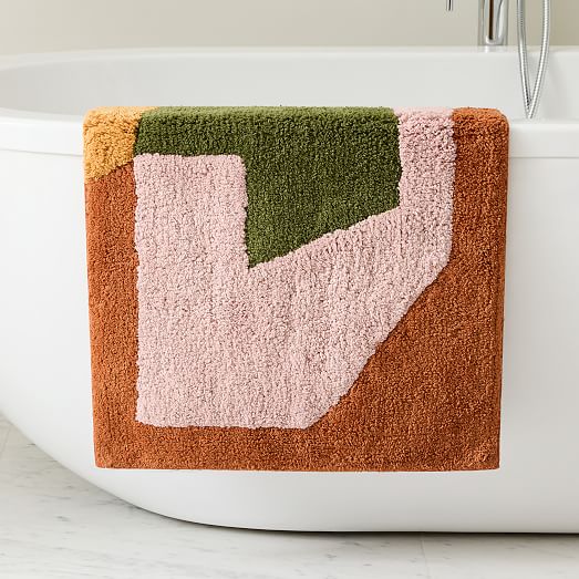 Angled Modern Bath Mat | West Elm