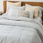 European Flax Linen Box Stitch Quilt & Shams | West Elm