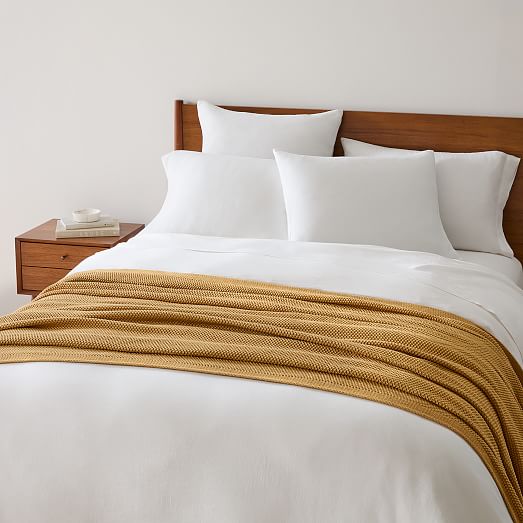 Cotton Knit Bed Blanket | West Elm