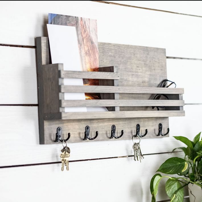 The McGarvey Workshop Wood Rail Mail Holder | West Elm