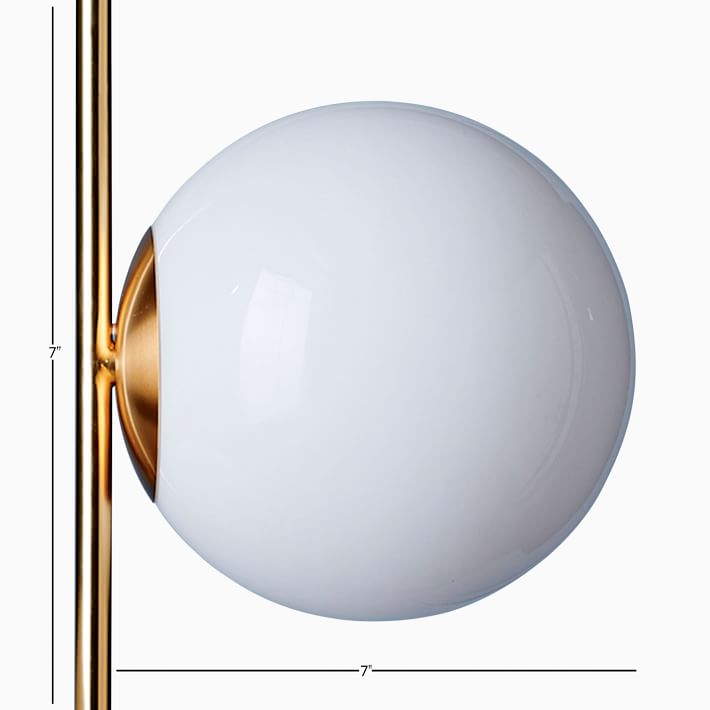 Sphere & Stem Shade - Milk | West Elm