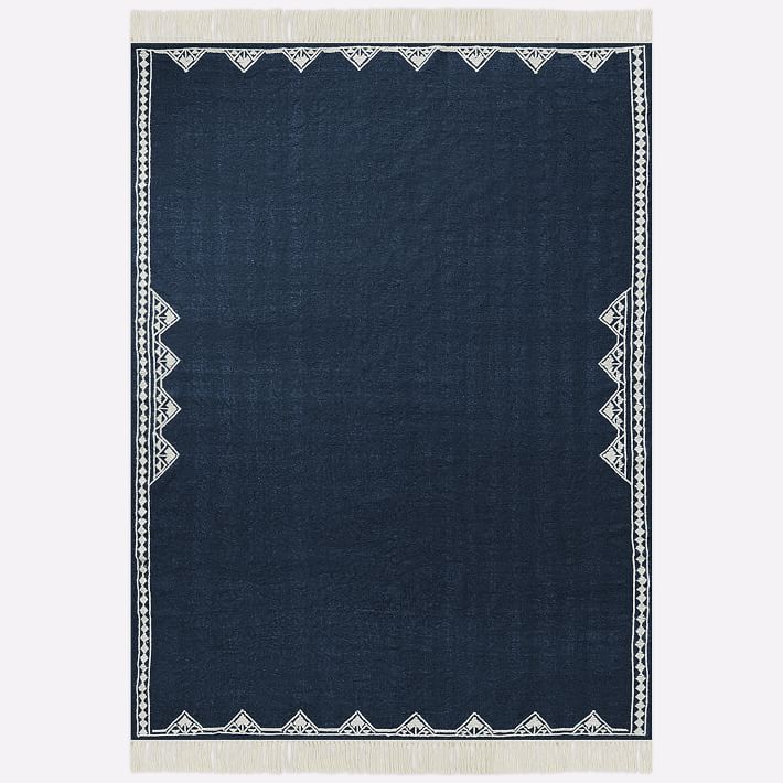 Geo Border Wool Rug | West Elm