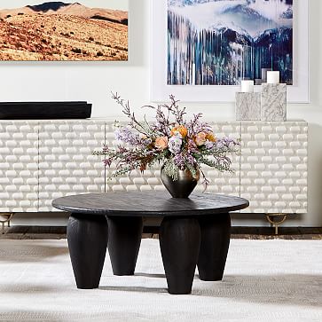 Round Cut Media Console (82") | West Elm