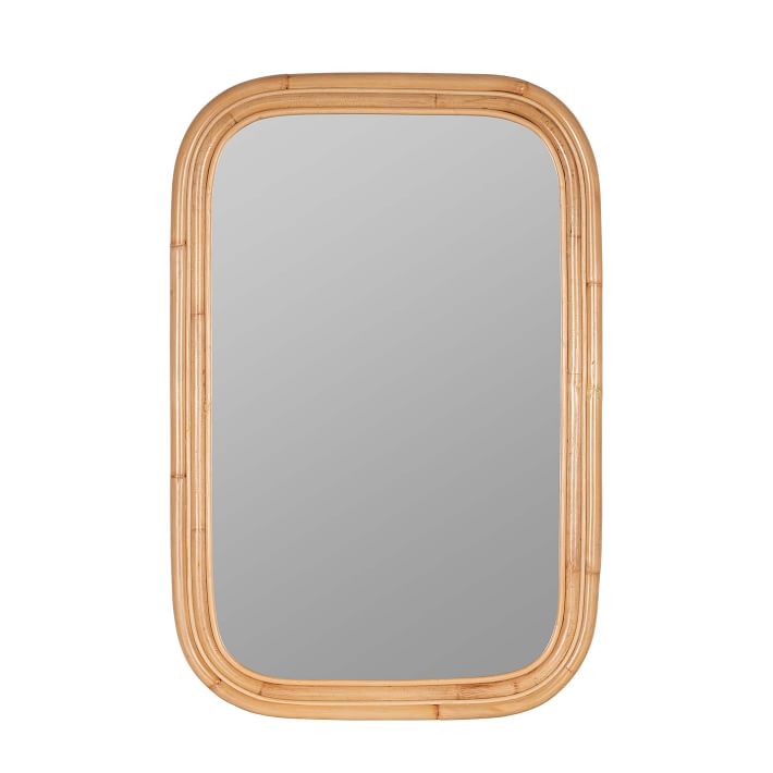Rattan Rectangle Wall Mirror - 23.5"W x 35.75"H | West Elm