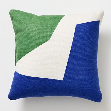 Corner Colorblock Indoor/Outdoor Pillow | West Elm
