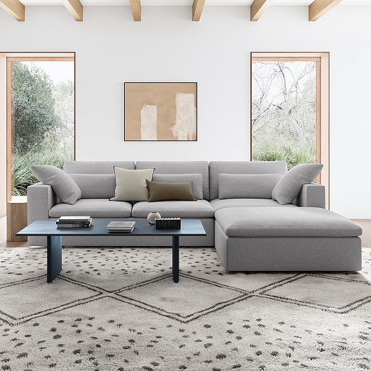 Harmony Modular 3 Piece Chaise Sectional Sofa With Chaise West Elm