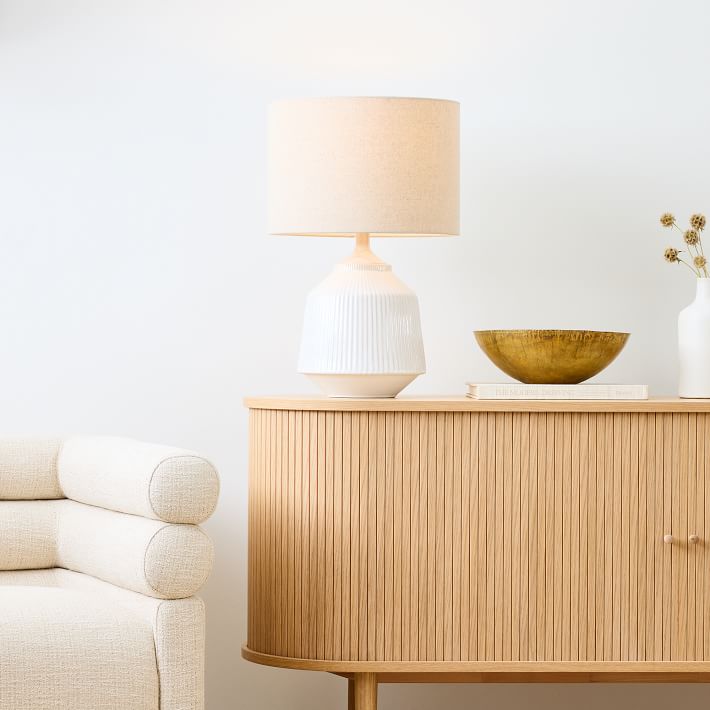 Roar & Rabbit™ Ripple Ceramic Table Lamp (28") | West Elm