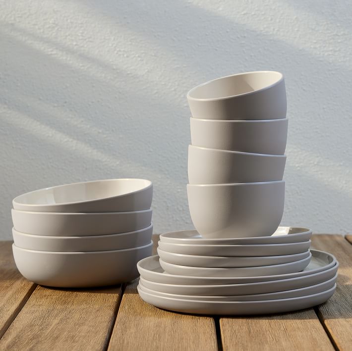 Kaloh Melamine Outdoor Dinnerware (Set of 16) | West Elm