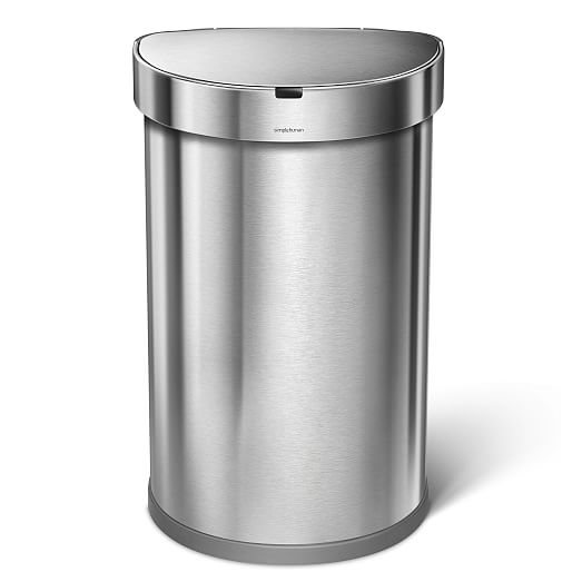 simplehuman Semi-Round Liner Rim Trash Can | West Elm