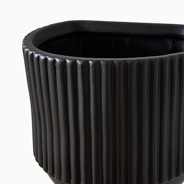 Fluted Ceramic Indoor/Outdoor Wallscape Planters | West Elm