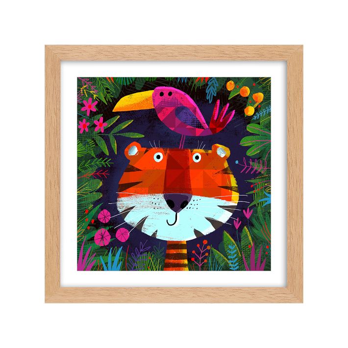 WerkShoppe Tiger & Friend Framed Wall Art | West Elm