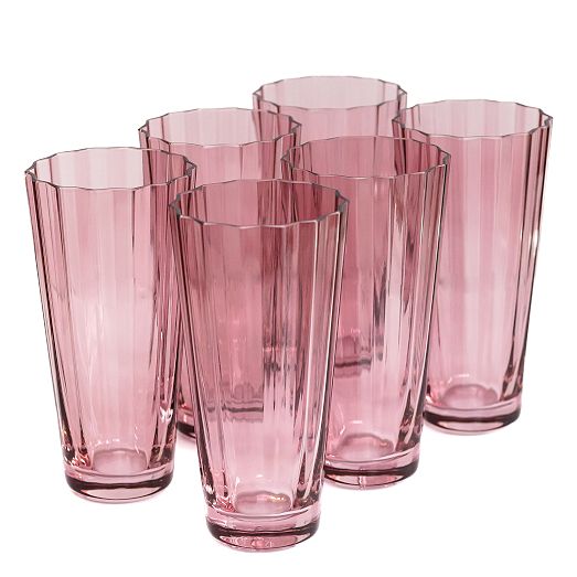 Estelle Colored Glass Sunday Highball Glass Sets | West Elm