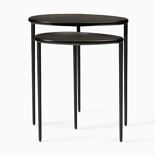 Colin King Bronze-Finished Nesting Side Tables | West Elm