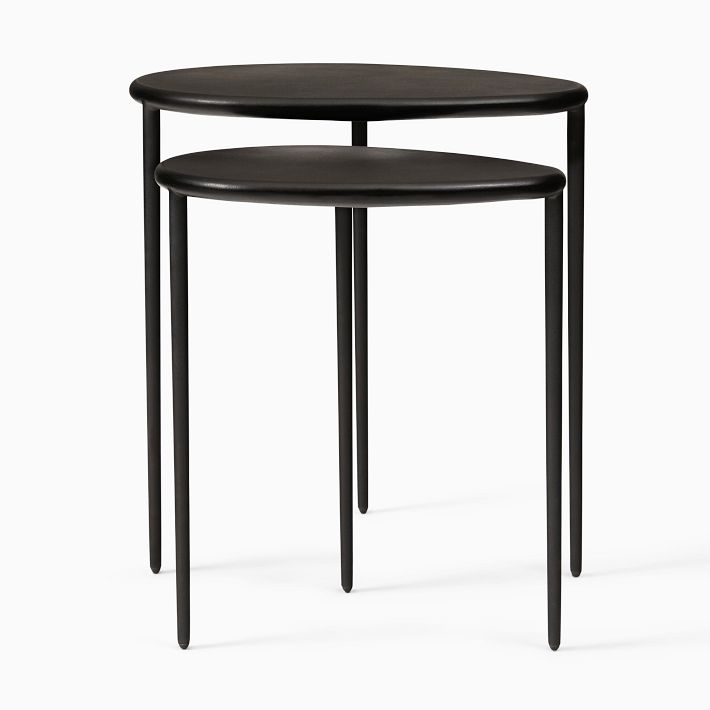 Colin King Bronze-Finished Nesting Side Tables | West Elm