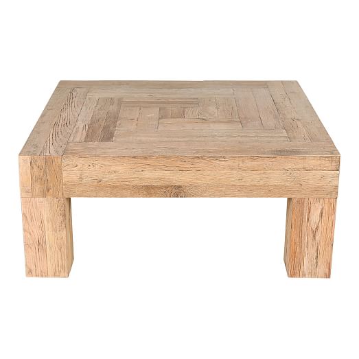 Solid Reclaimed Wood Square Coffee Table | Modern Living Room Furniture ...