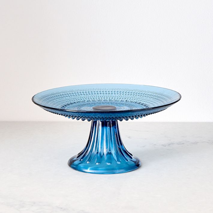 Jupiter Beaded Glass Cake Stand | West Elm
