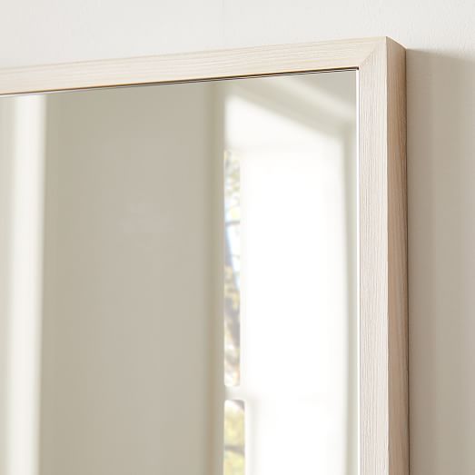 Thin Wood Rectangle Wall Mirror - 24"W x 36"H | West Elm