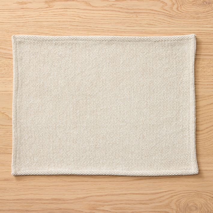 Textured Canvas Cotton Placemat Sets | West Elm