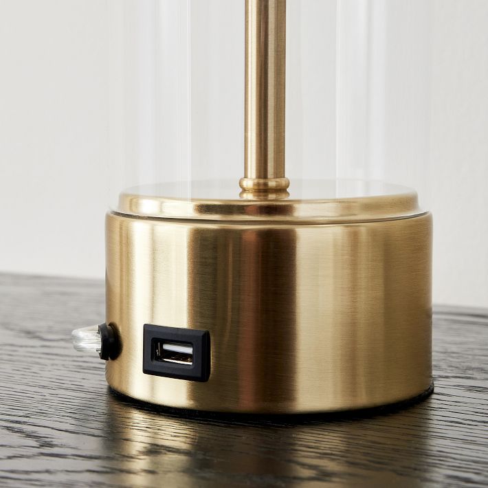 Acrylic Column USB Table Lamp | Modern Lighting | West Elm