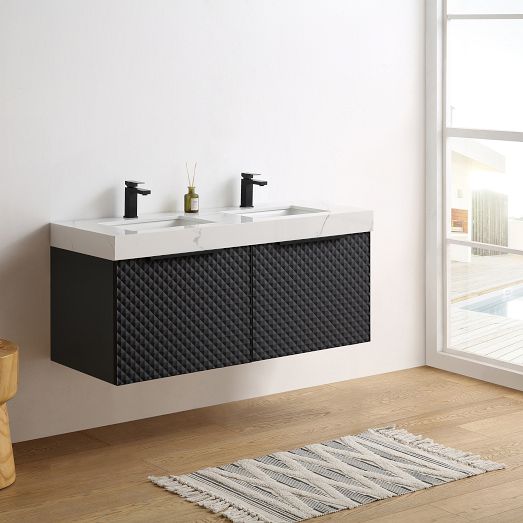 Baylor Floating Double Bathroom Vanity (48"–72") | West Elm