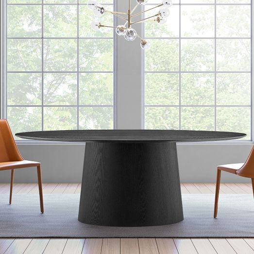 Oval Plinth Dining Table (79") | West Elm