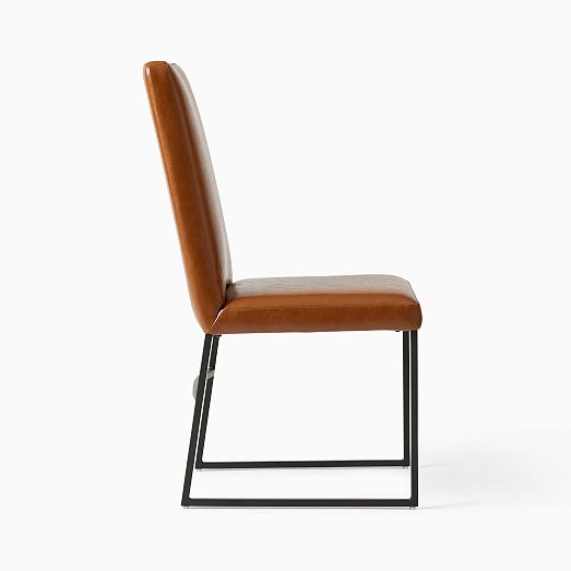 Range Leather High-Back Dining Chair | West Elm