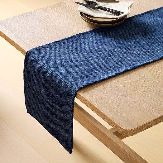 Textured Canvas Cotton Runner | West Elm