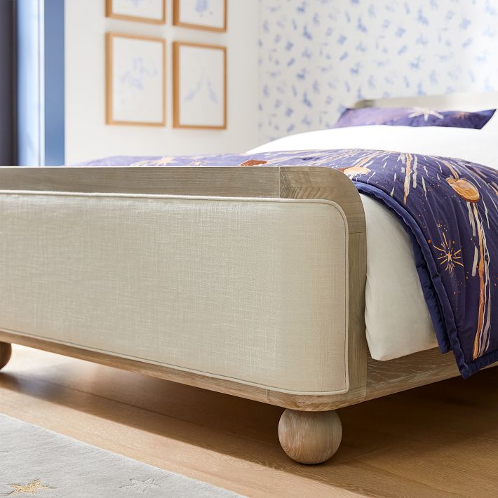 Joseph Altuzarra Sphere Foot Upholstered Bed | West Elm