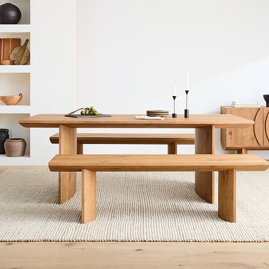 Lodge Legs Dining Table (84"–94") | West Elm