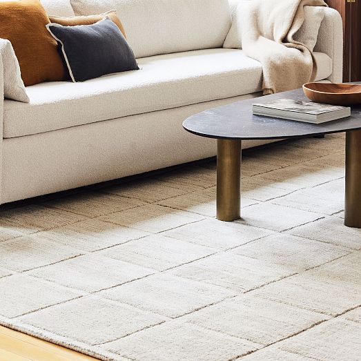 Lumini Grid Easy Care Rug | West Elm