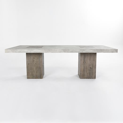 Two-Toned Reclaimed Wood Rectangle Dining Table (94") | West Elm