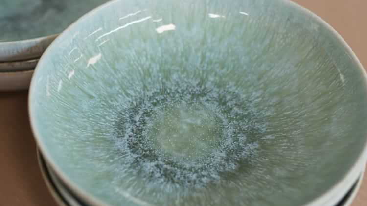 Reactive Glaze Stoneware Dinnerware (Set of 16) | West Elm