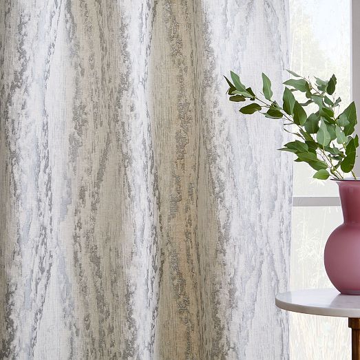 Bark Texture Jacquard Blackout Curtain | West Elm