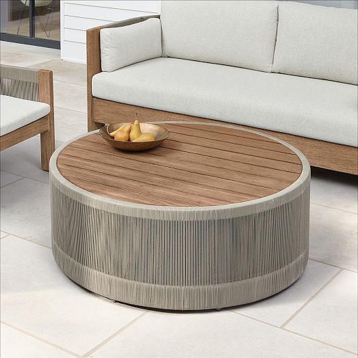 Porto Outdoor Round Coffee Table (32"–44") | West Elm