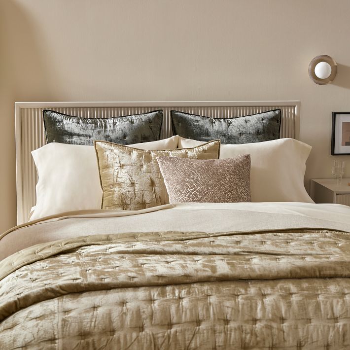 Lush Velvet Tack Stitch Quilt & Shams | West Elm