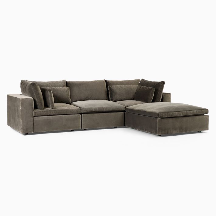 Harmony Modular 4-Piece Ottoman Sectional (120") | West Elm