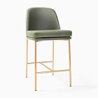 Jack Metal Frame Leather Bar & Counter Stools | West Elm