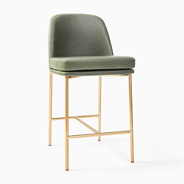Jack Metal Frame Leather Bar & Counter Stools | West Elm