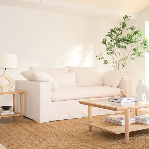 Harmony Modular Skirted Slipcover Sofa (82"–92") | West Elm