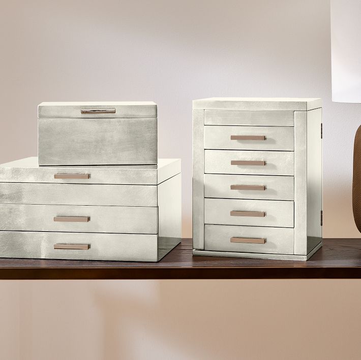 Mid-Century Champagne Lacquer Jewelry Boxes | West Elm