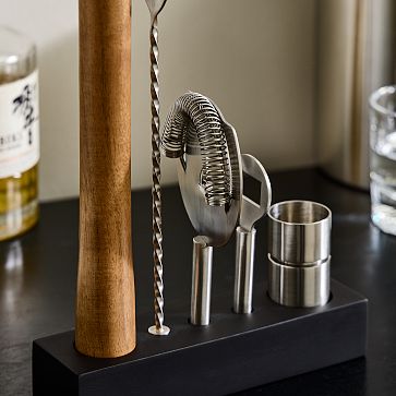 Streamline Metal Bar Tools w/ Stand | West Elm