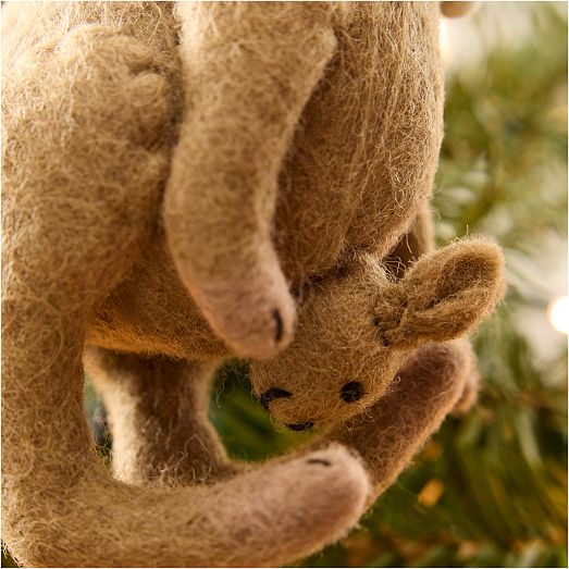 Baby's First Holiday Felt Kangaroo Ornament | West Elm