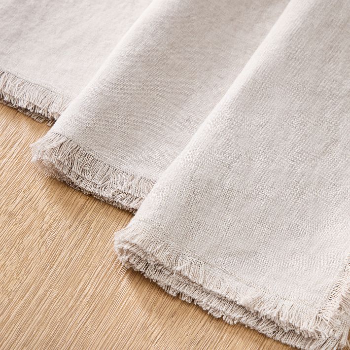 Frayed Edge Linen Napkin Sets | West Elm