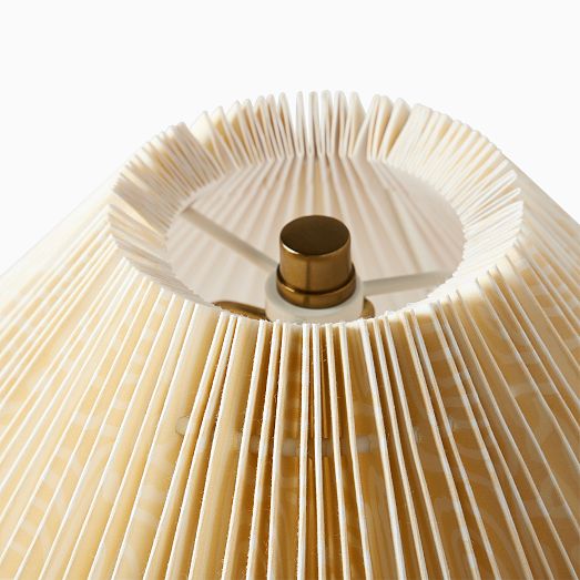 Metal Sphere Table Lamp & Pleated Shade (18") | West Elm