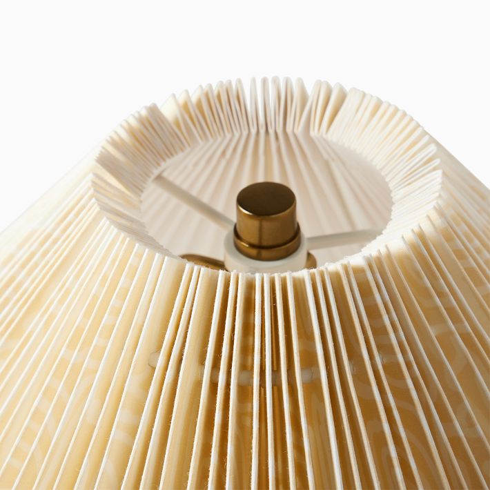 Metal Sphere Table Lamp & Pleated Shade (18") | West Elm