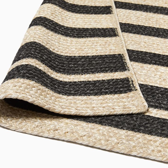 Woven Cable Stripe Outdoor Rug | West Elm